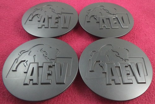 AEV Wheels Matte Black Custom Wheel Center Caps Set of 4 # 20404-CAP ...