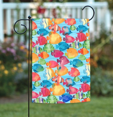 Toland Fabulous Fishes 12x18 Cute Colorful Tropical Fish Swim Garden ...