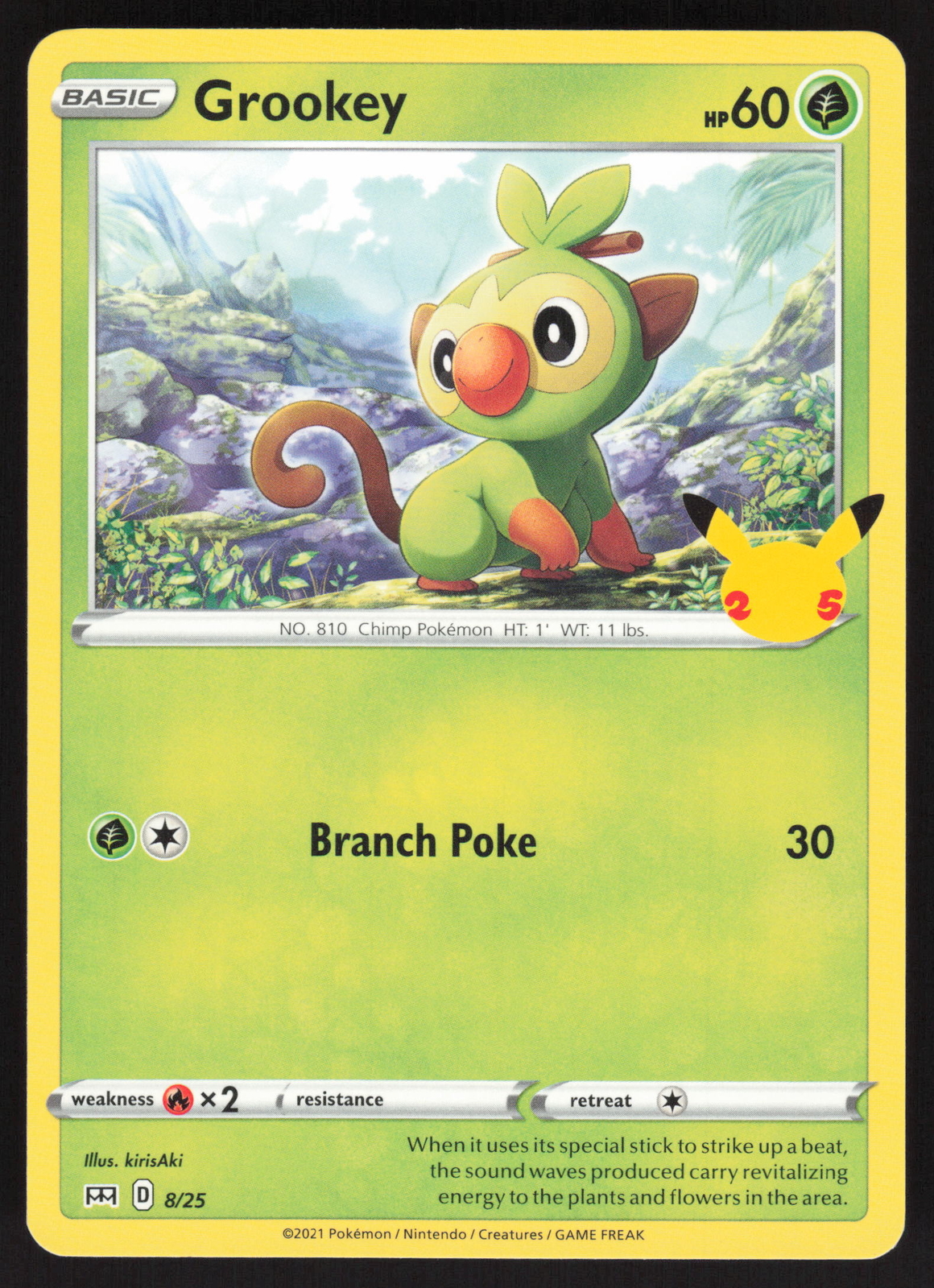 Grookey NM 8/25 McDonald's 25th Anniversary Promos Pokemon Card | eBay