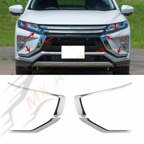 A Pair Front Bumper Moulding Strip Trims For Mitsubishi Eclipse Cross ...
