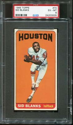 1965 Topps Football # 70 Sid Blanks EX-MT Excellent to Mint PSA 6 ++ | eBay