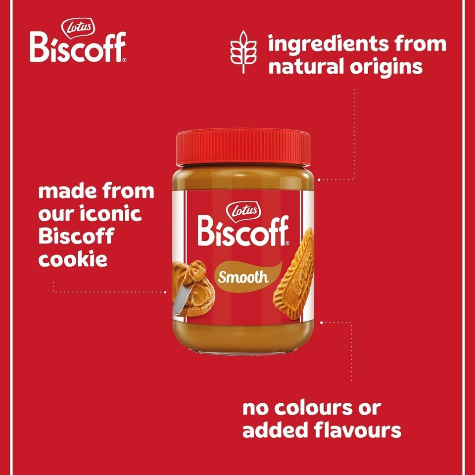Biscoff - Sweet spread - Smooth - Caramelised biscuit flavour - Vegan ...
