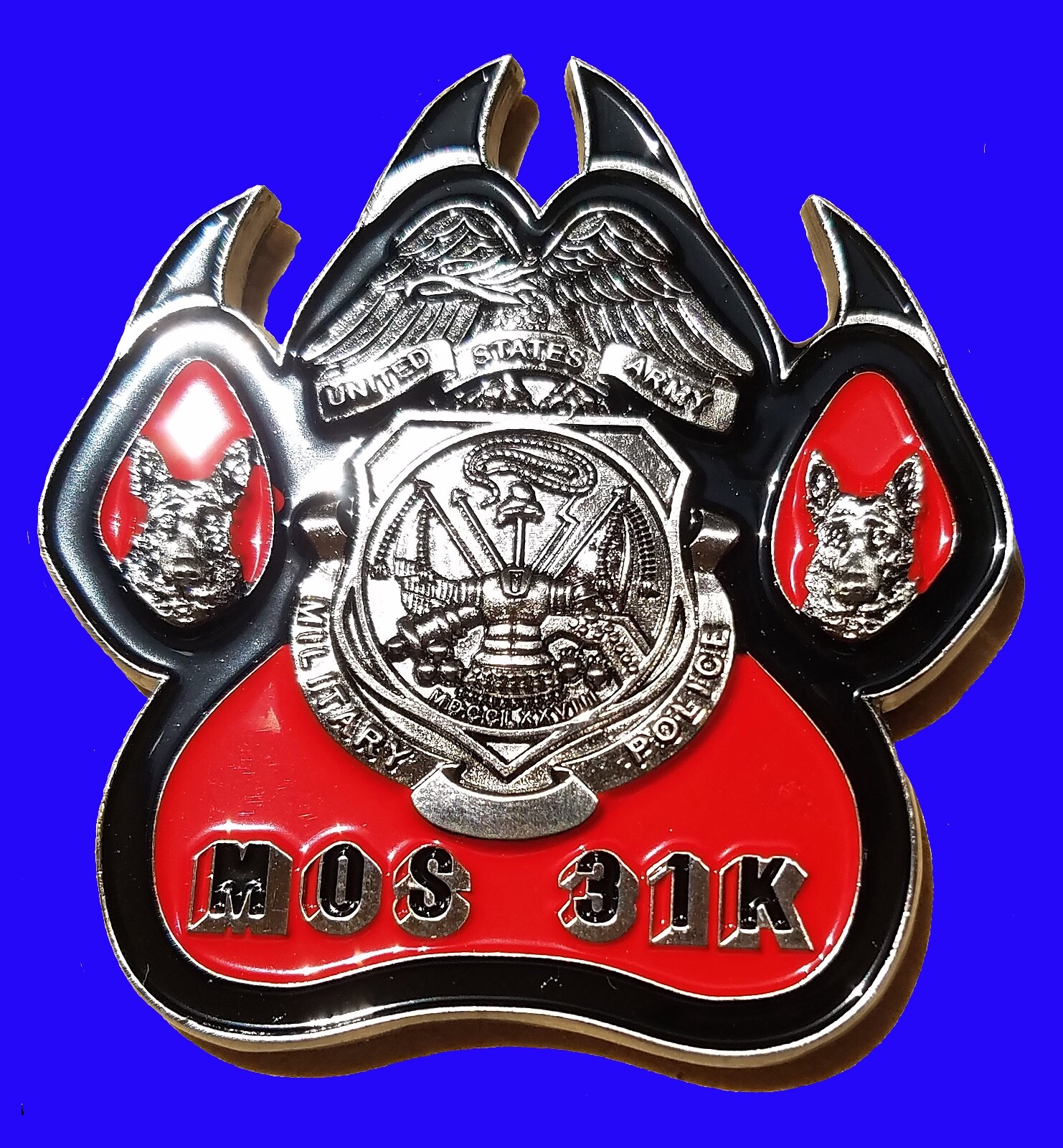 US ARMY POLICE MILITARY WORKING DOG CHALLENGE COIN MP 2" 99 | eBay