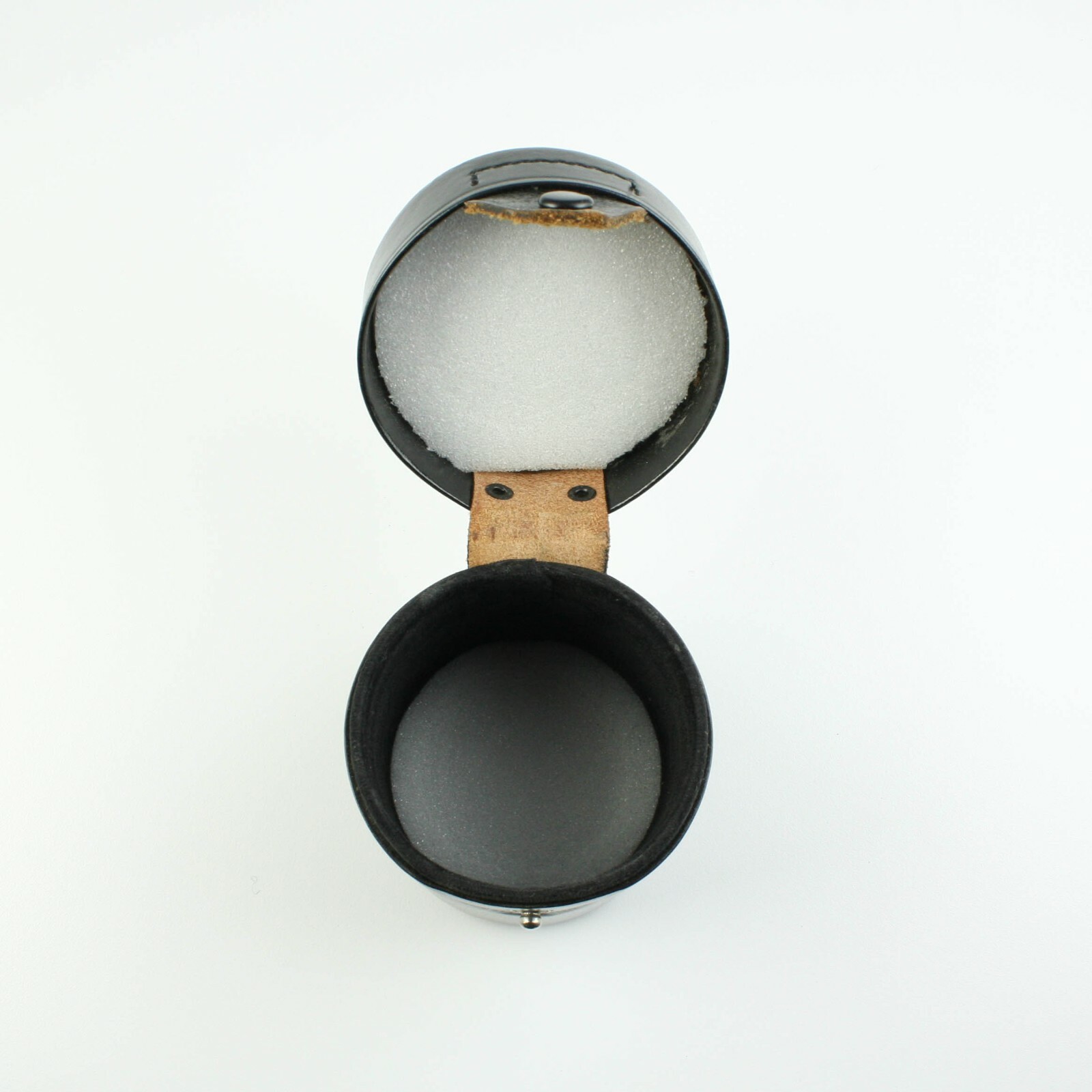 Canon C - Vintage Black Leather Hard Lens Case - 2.5" ID x 2.75 ...