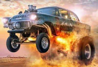 2-PACK RAT ROD HOT ROD RACING RAT FINK BIKER MOTORCYCLES TOOLS GUNS ...