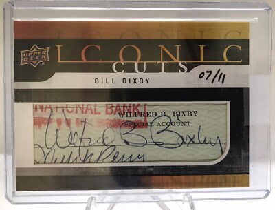 2008 UD Football Iconic Cuts Bill Bixby cut auto 07/11 Incredible Hulk ...