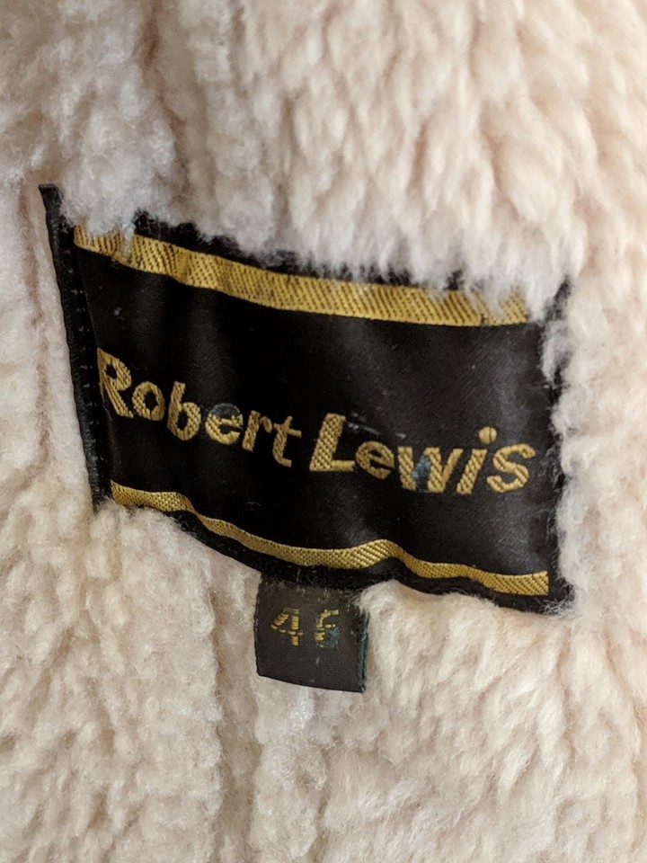 VTG Robert Lewis Brand Genuine Shearling Rancher Coat size 46 | eBay