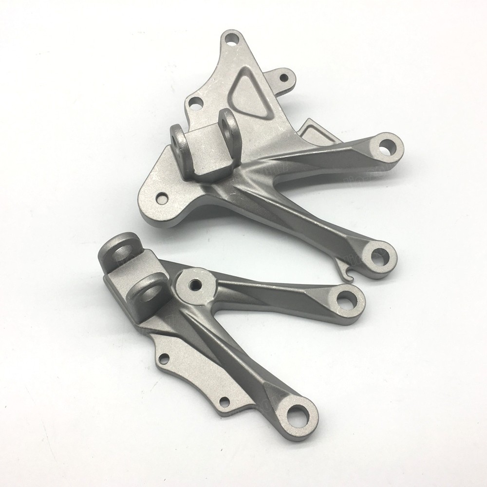 Silver Front Foot Pegs Bracket Fit 2006-2010 Kawasaki Ninja ZX10R ...