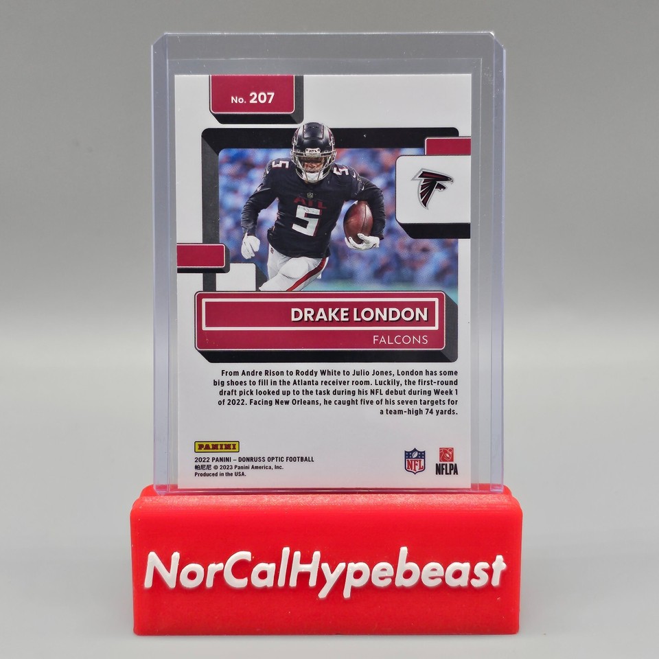 2022 Panini Donruss Optic Football Drake London RC #207 Rated Rookie ...