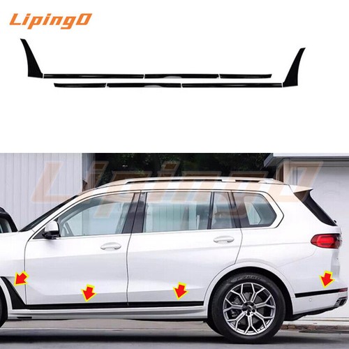 Black Steel Car Body Door Side Molding Cover Trim Garnish For BMW X7 ...
