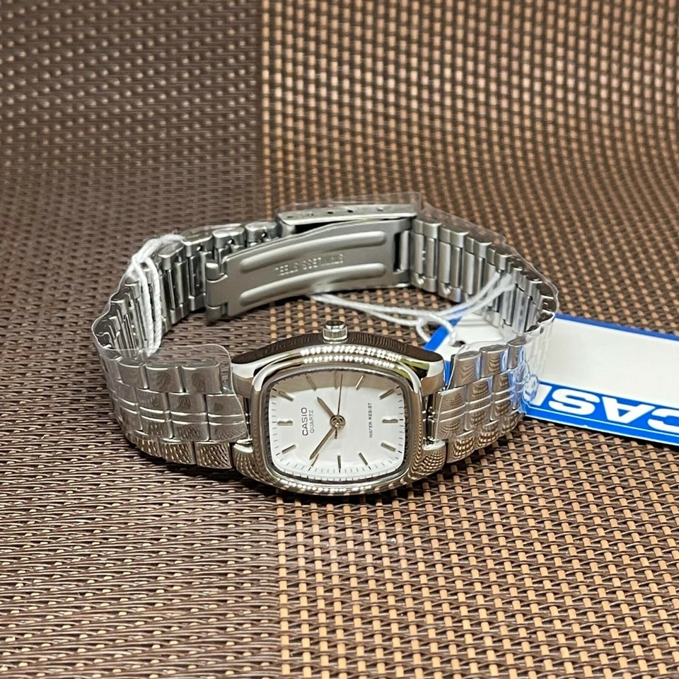 Casio LTP-1169D-7A Enticer White Analog Quartz Stainless Steel Ladies ...