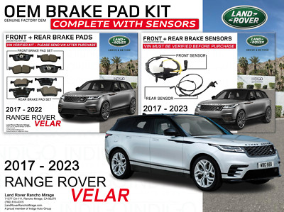 RANGE ROVER VELAR FRONT + REAR BRAKE PADS + SENSORS FACTORY OEM *VIN ...