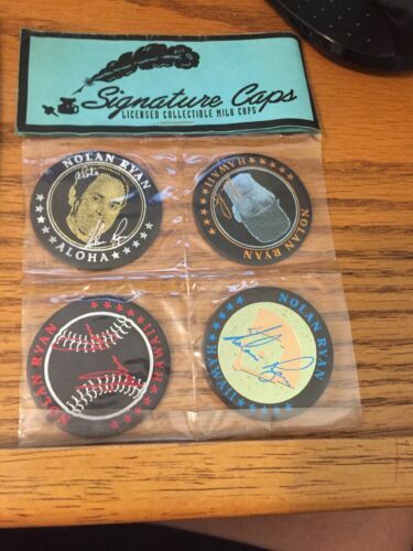 Complete Set of 4 1993 Nolan Ryan Hawaii Limited Edition Signature Caps ...