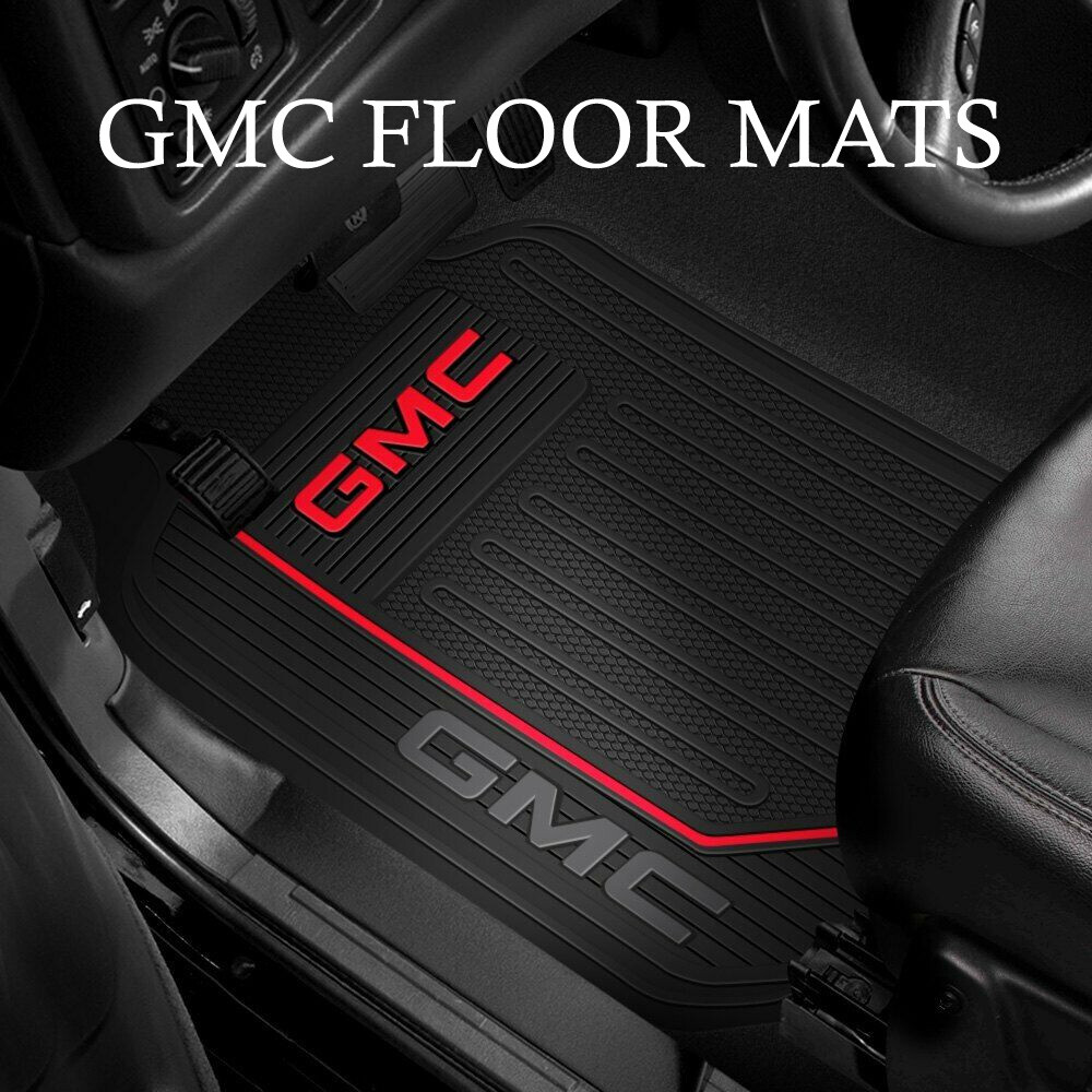 New GMC ELITE Logo SUV Truck All Weather Front / Rear Rubber Floor Mats ...