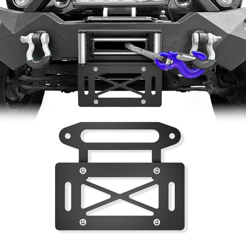 Front Universal Winch License Plate Relocation Installation Compatible ...