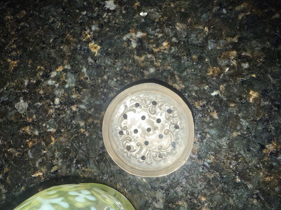 Rare HTF Early Fenton Spanish Lace Vaseline Opalescent Glass Flour ...