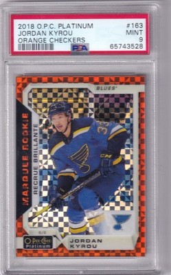 2018-19 OPC Platinum Jordan Kyrou Marquee Rookie Orange Checkers #18/25 ...