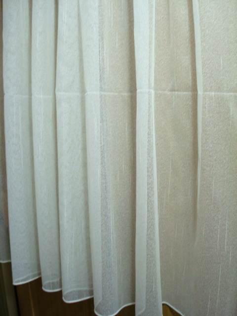 B/N static Caravan plain Net Curtain panels,weighted hem,white 42L ...