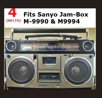 SANYO Jam BOX BELT KIT FITS MODEL M-9990 and M-9994 (4 NEW BELTS)!! | eBay