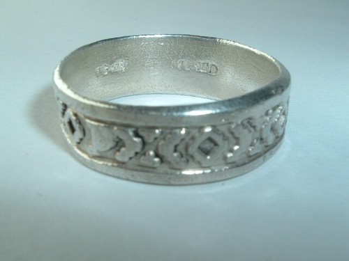 VINTAGE MEXICO STERLING SILVER 925 RING BAND SIZE 14 | eBay