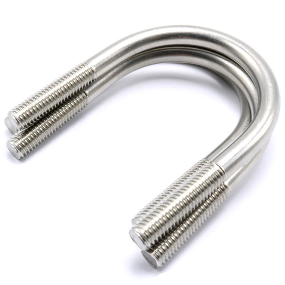 M12 Metric 304 Stainless Steel U-Bolts Round Bend U-Bolt Screw U Type ...