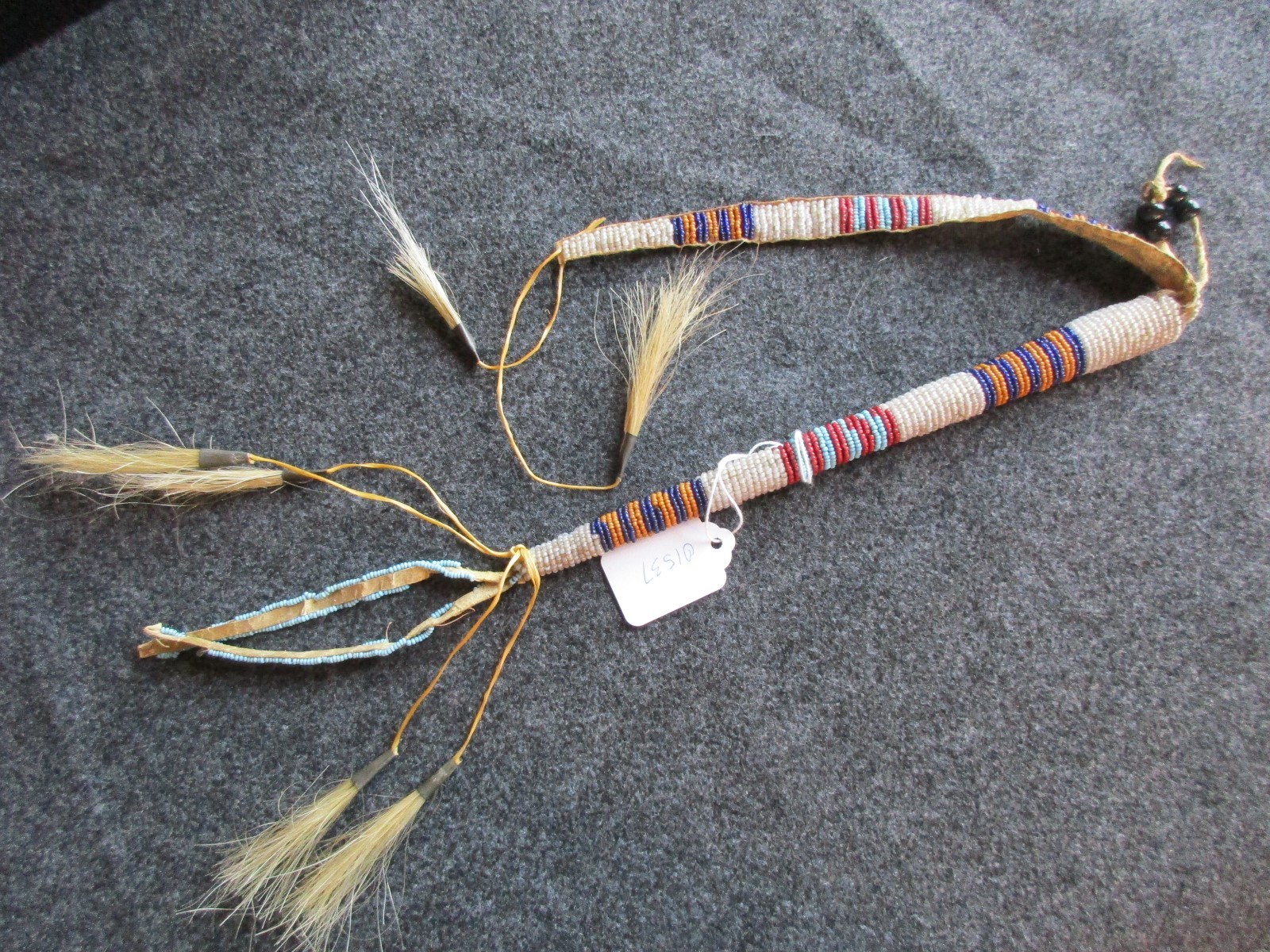 PLAINS INDIAN BEADED LEATHER AWL CASE, NATIVE AMERICAN AWL CASE #BUF ...