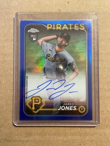 2024 jared jones blue rookie auto topps chrome update pirates /150 | eBay