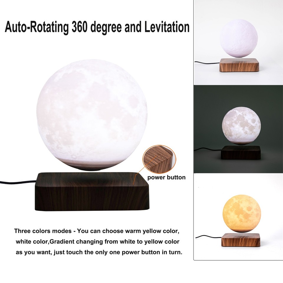 3D Moon Lamp Night Light Printing Magnetic Levitating FloatingRoom ...
