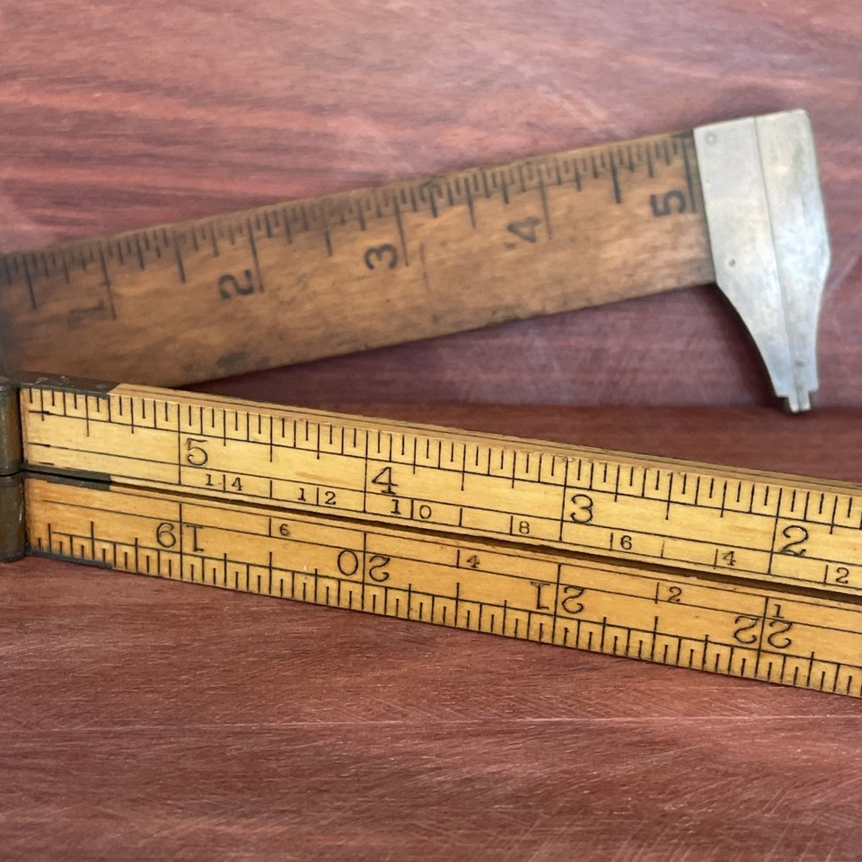 Vintage STANLEY No. 136 & 136 1/2 Boxwood & Brass Rule & No53 Rule | eBay