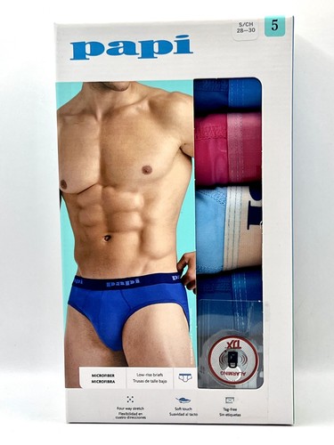 Papi Underwear Men's Small Multicolor Stretch Microfiber Low-Rise Briefs Pack 5 | eBay