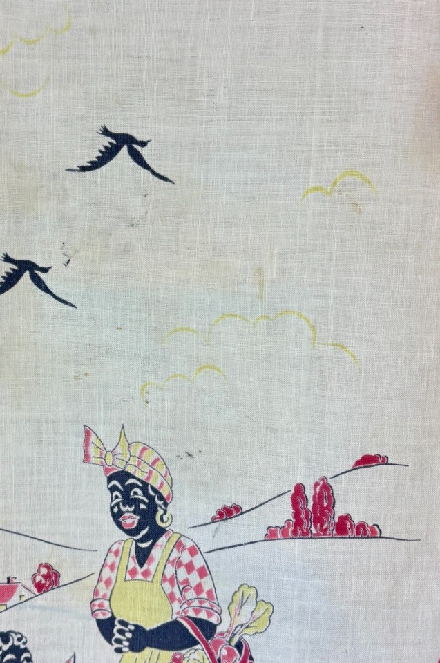 Set of 2 Vintage Tea Towels With Child eating Watermelon -14” X 32 ...