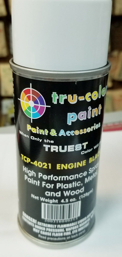 ENGINE BLACK Paint Tru Color TCP-4021 Spray Can 4.5oz Model RR Tank ...