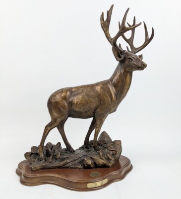 NWTF Bronze Stag Mule Deer Statue Art Sculpture Terrell O'Brien Western ...
