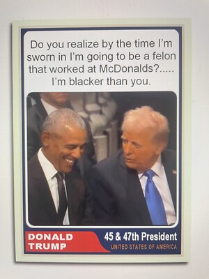Donald Trump 2024 “Team Trump” Custom ACEO Card MAGA McDonalds Felon | eBay