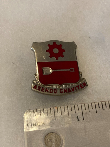 Authentic US Army 577th Engineer Battalion DI DUI Insignia Crest 22M 8C ...