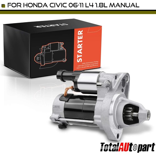 Starter Motor for Honda Civic 2006-2011 L4 1.8L Manual trans. 1.2KW 12V ...