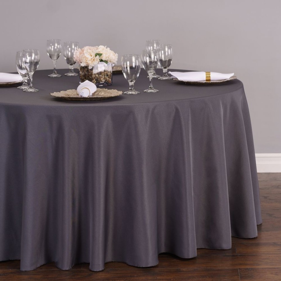 LinenTablecloth 108 in. Round Polyester Tablecloths, 33 Colors! | eBay