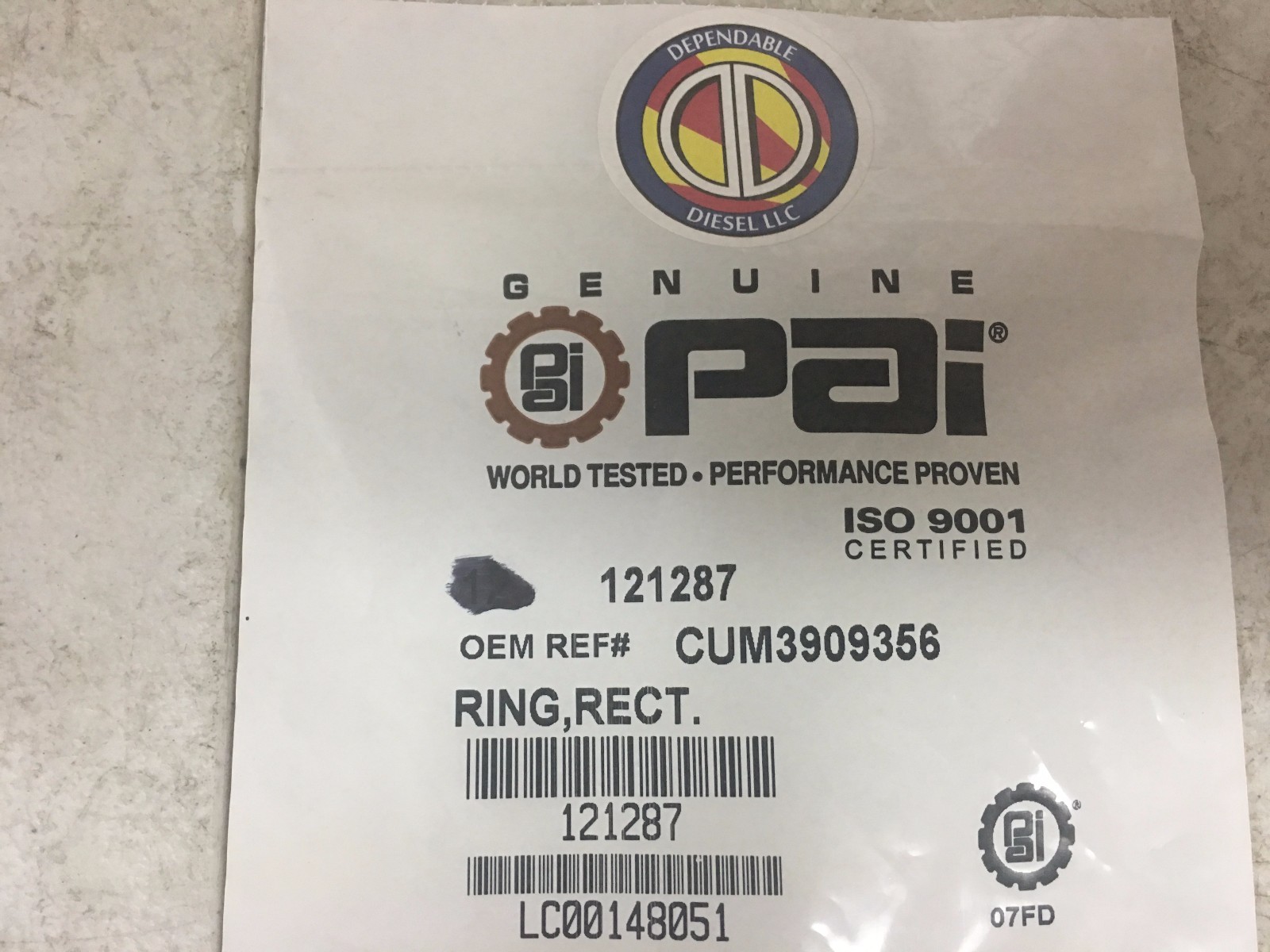 Injector O-Ring Kit for Cummins ISB 12 Valve. Qty. 6 PAI # 121287 Ref ...