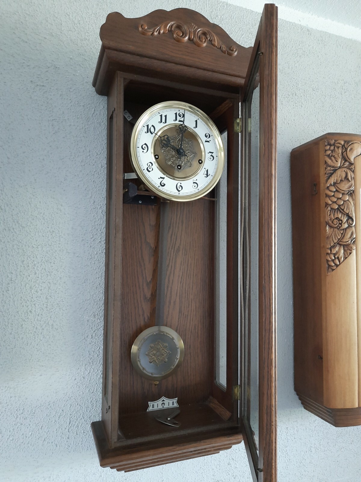 German FHS Hermle Westminster chime wall clock (0450) | eBay