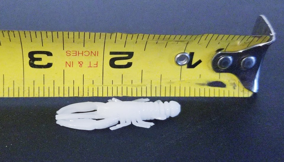 100ct Smoke 1.5" Micro Fishing Baits Panfish Lures Trout Crawfish Black ...