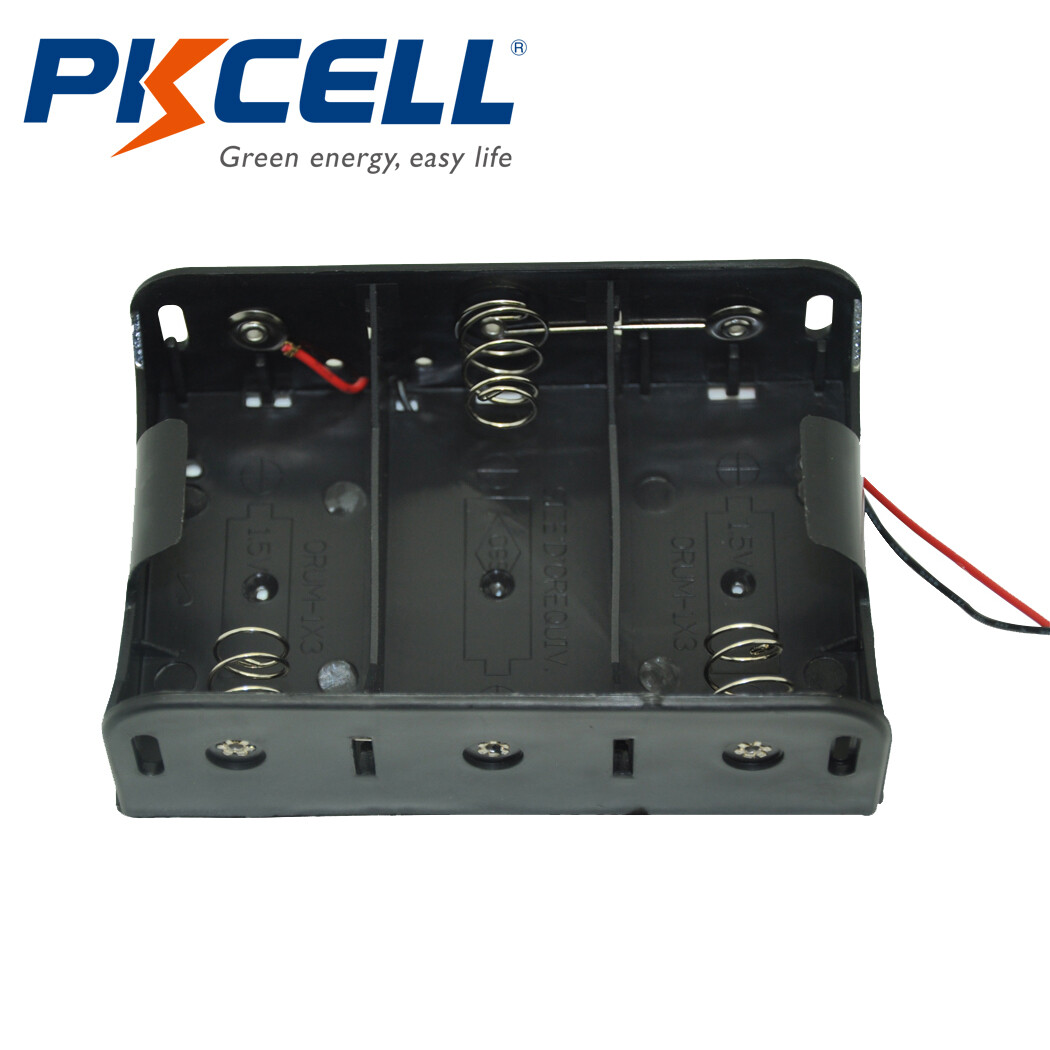 1x/2x/3x/4x Size D Battery Holder Case Storage Box with Wire Lead For ...