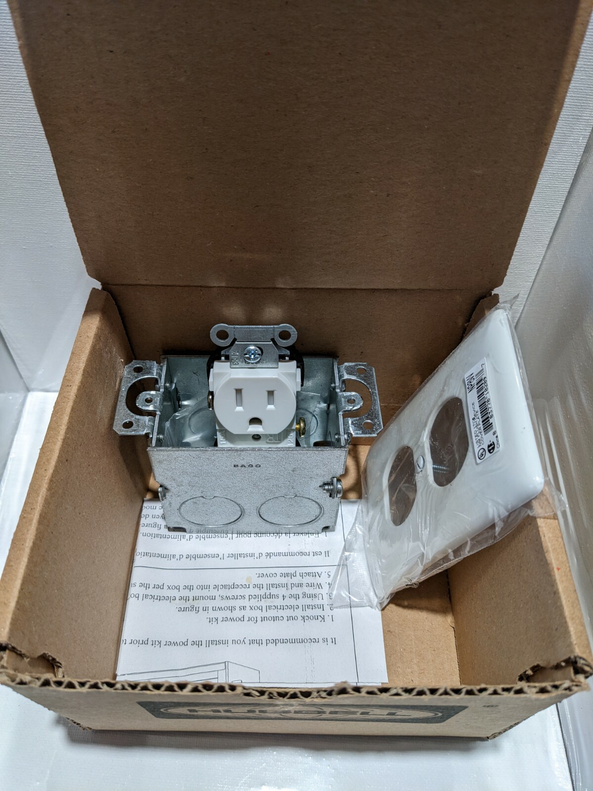 Power Kit 120V 15A DUPLEX RECEPTACLE, ELECTRICAL BOX, PLT, & MNT HRDW ...