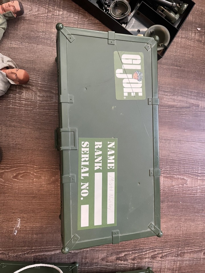 2 GI Joe Plastic Footlocker Filled with 1/6 Scale Fits 12" Figures ...