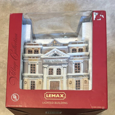 Lemax Third 3rd National Bank Lighted Building NEW iin Box | eBay
