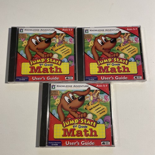 Jump Start 1st Grade Ages 5-7 Classic Version PC CD-Rom Lot Of 3 Brand ...