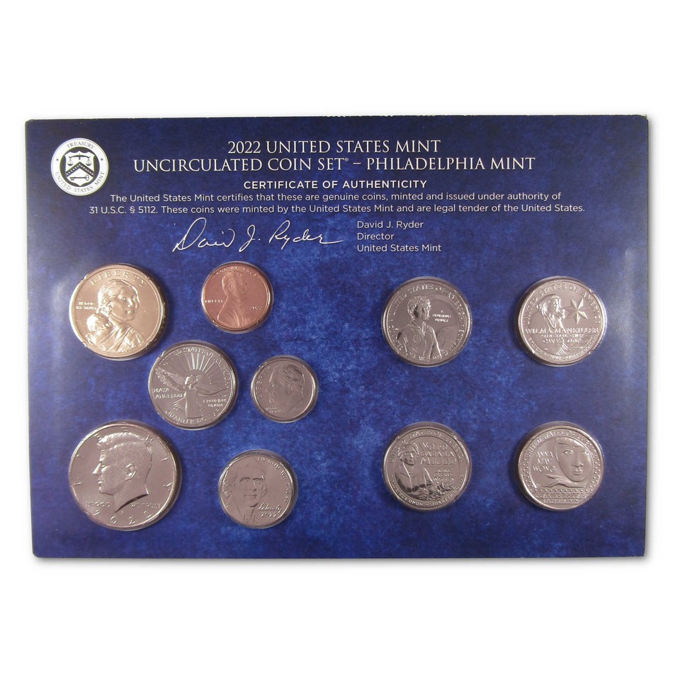 2022 Uncirculated Coin Set U.S Mint Government Packaging OGP COA | eBay