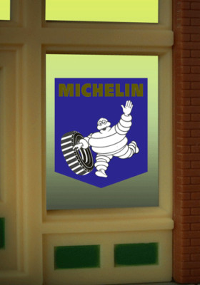 Miller Engineering ~ New 2026 ~ HO or O Scale ~ Michelin Window Sign ...