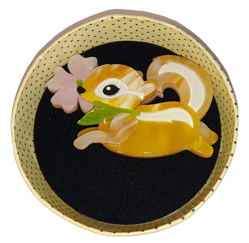 Erstwilder Chocolate the Chipmunk with Flower Animal Squirrel Brooch | eBay
