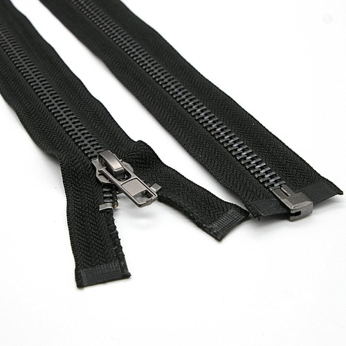 #8 24 Inch Separating Metal Zippers Black Nickel Heavy Duty Metal ...