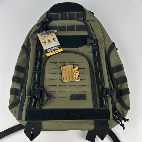 Highland Tactical Foxtrot Backpack Dark Green MOLLE Laptop Compartment ...